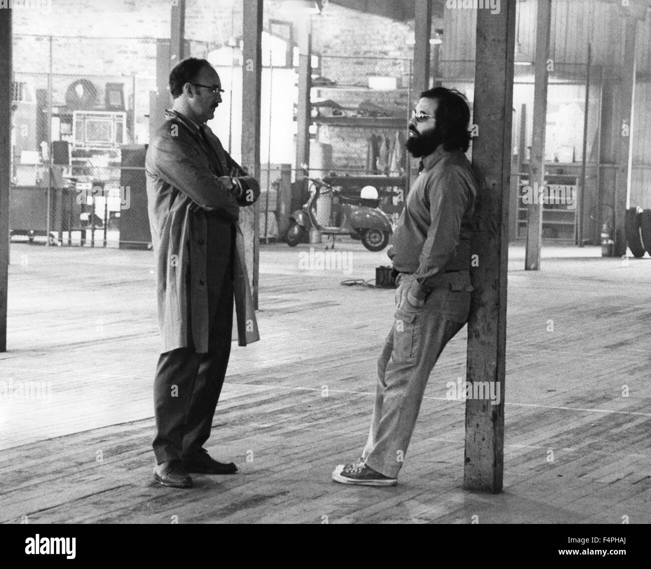 On the set, Francis Ford Coppola with Gene Hackman / The Conversation ...