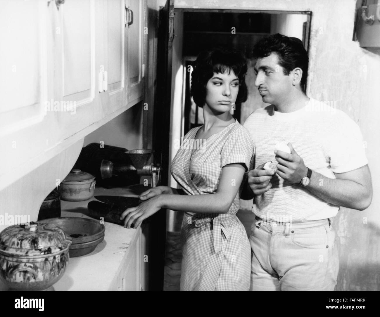 Bernadette Lafont and Mario David / A double tour / 1959 directed by ...