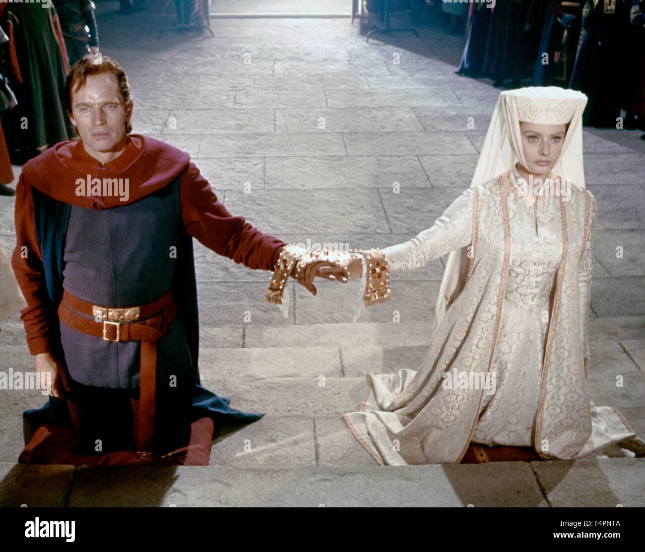 Charlton Heston And Sophia Loren El Cid 1961 Directed By Anthony Mann Allied Artists Stock