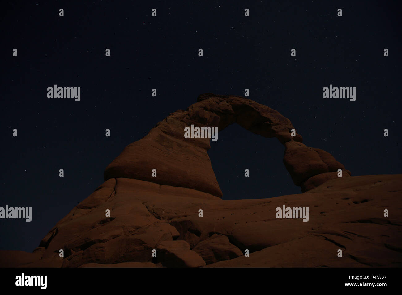 Delicate Arch and starry sky Arches National Park, USA, Utah, Moab ...