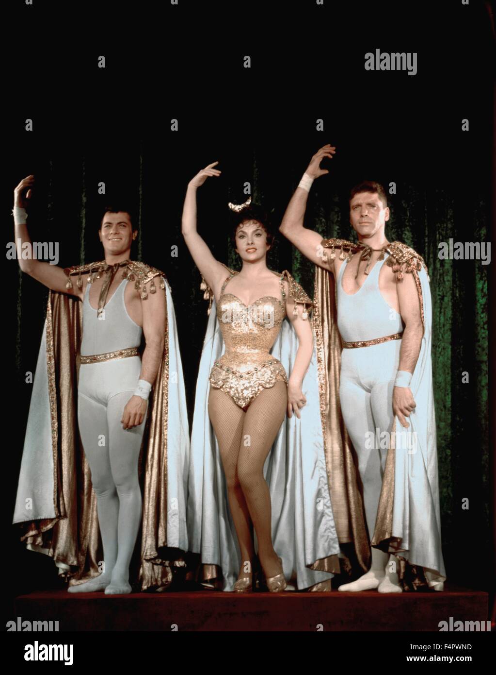 Tony curtis, Gina Lollobrigida and Burt Lancaster / Trapeze / 1956 directed by Carol Reed ...