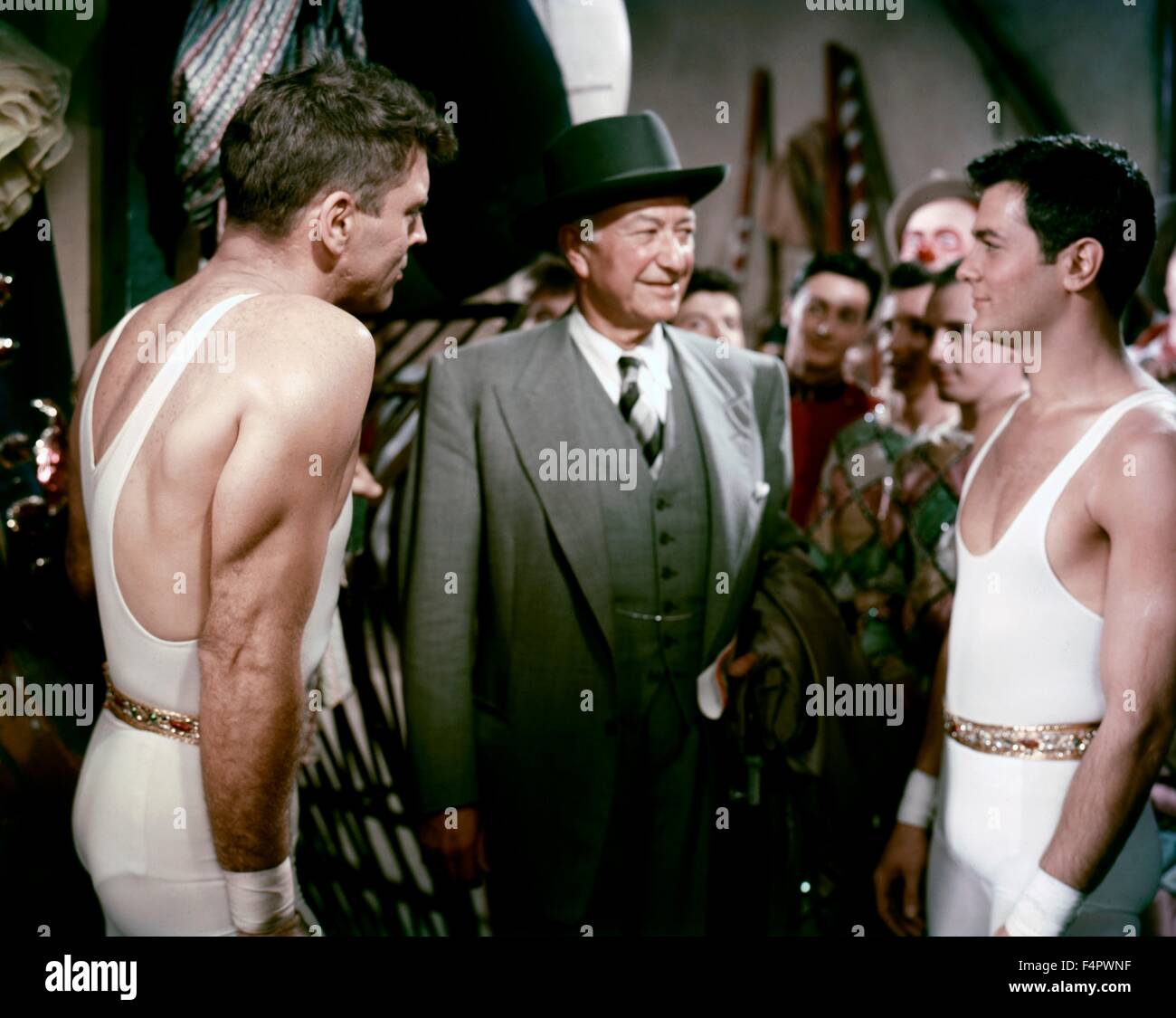 Burt Lancaster, Minor Watson and Tony Curtis / Trapeze / 1956 directed ...