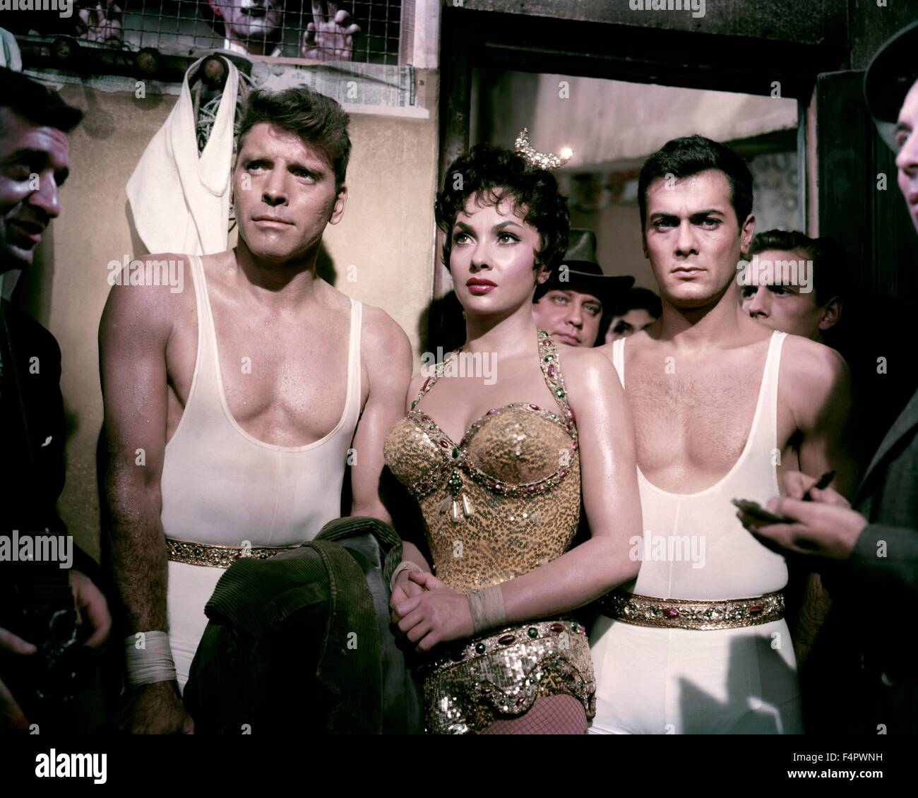 Burt Lancaster, Gina Lollobrigida and Tony Curtis / Trapeze / 1956 directed by Carol Reed ...
