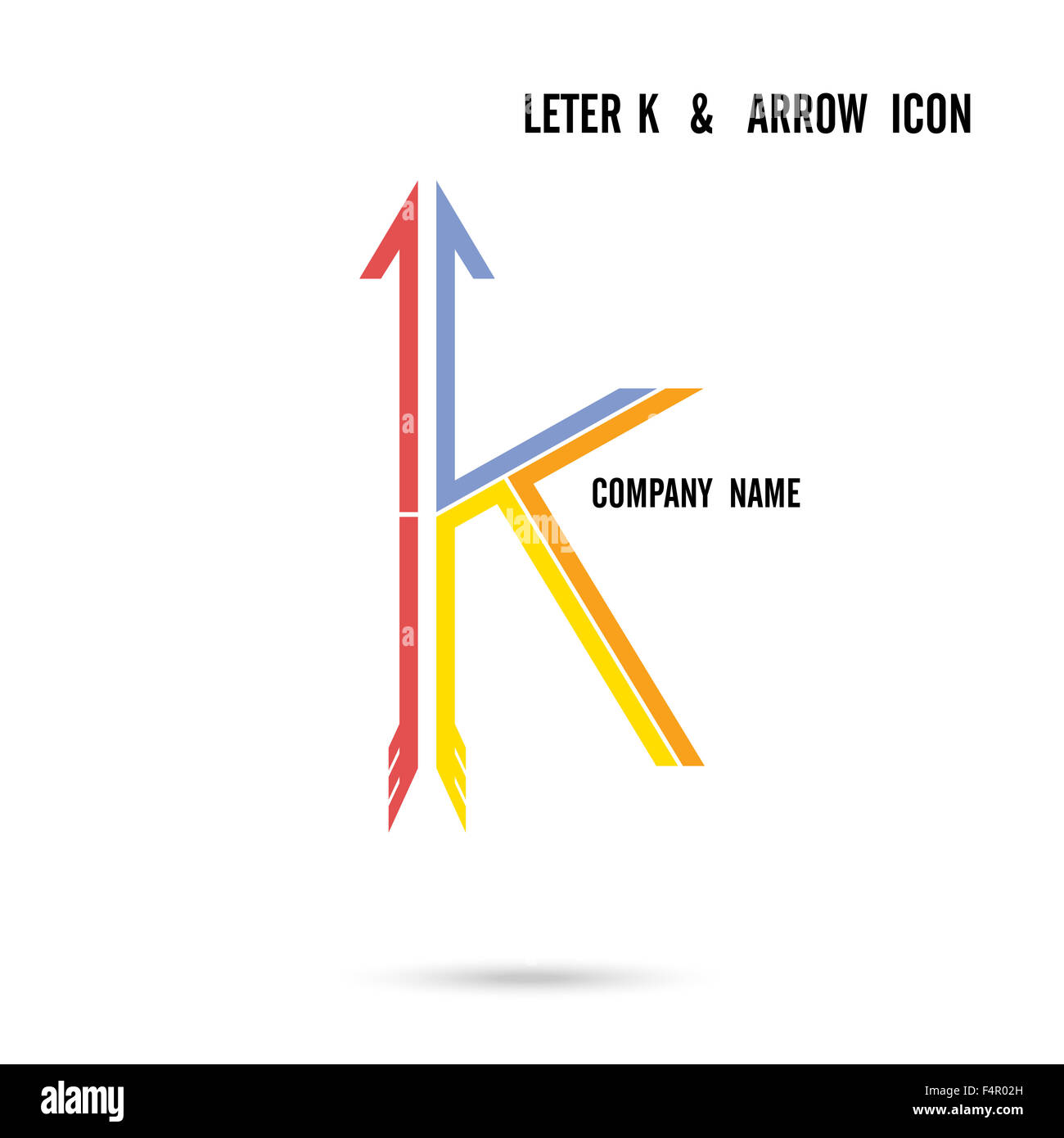 Creative letter K icon abstract logo design template. Corporate ...