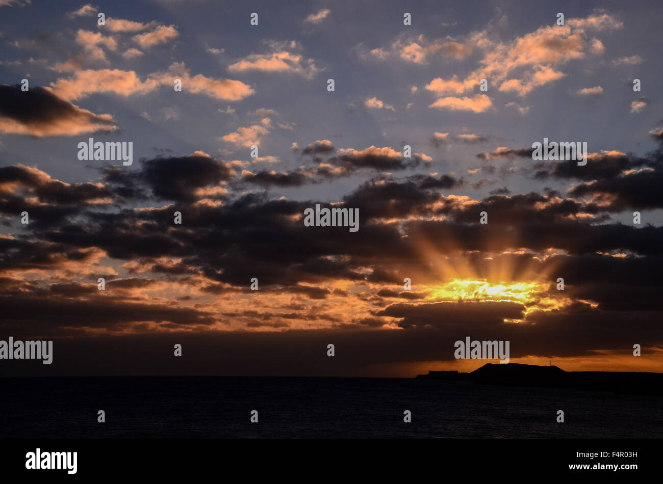 Colored Clouds at Sunset Stock Photo - Alamy