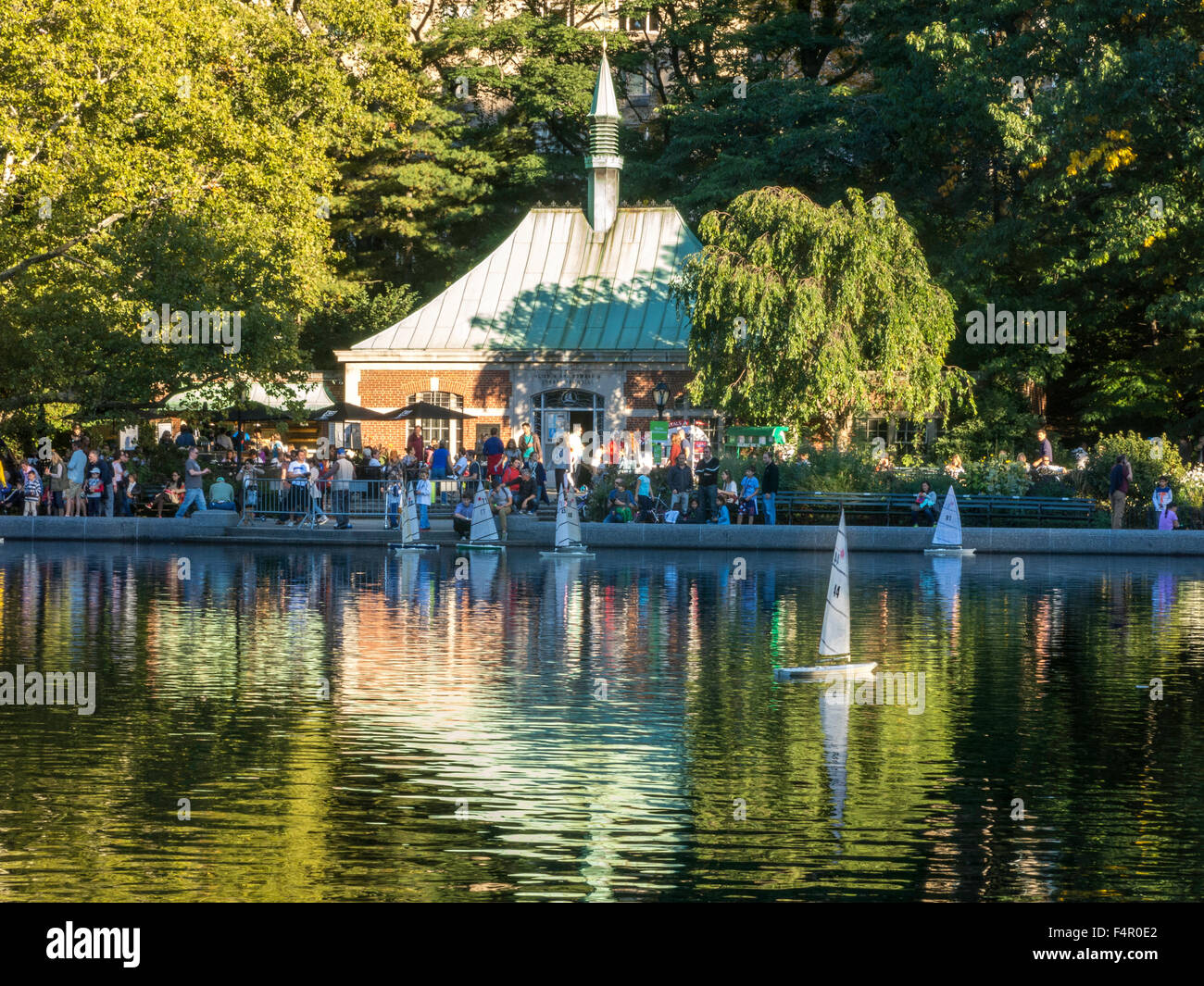 Conservatory Water in Central Park, New York City Stock Photo - Alamy