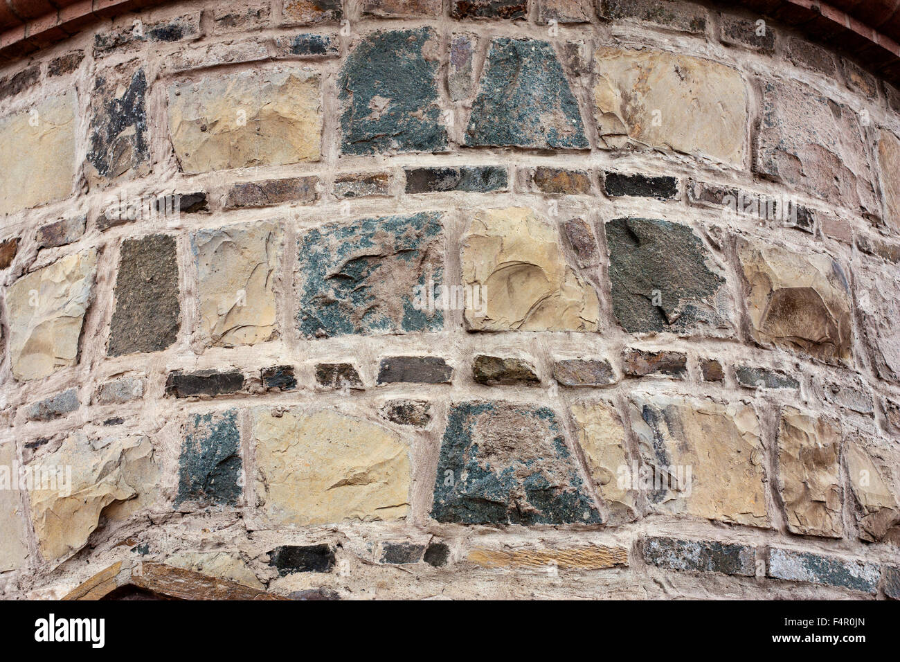 Stone wall on a tower building in lima peru hi-res stock photography ...