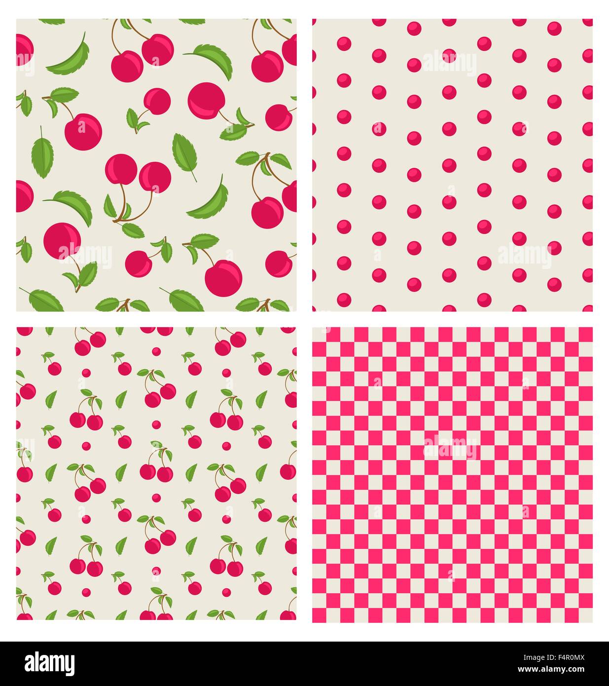 Juicy cherry pattern Stock Vector Images - Alamy