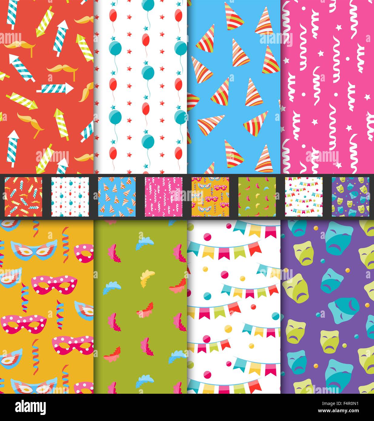 Set Carnival Seamless Wallpaper Stock Vector Image & Art - Alamy