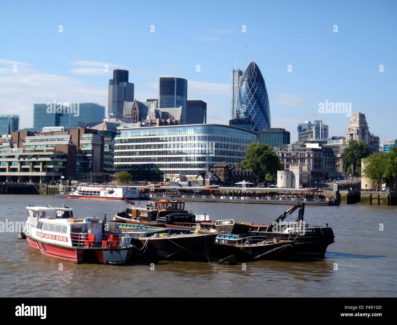 City of London viewed from the River Thames Stock Photo - Alamy