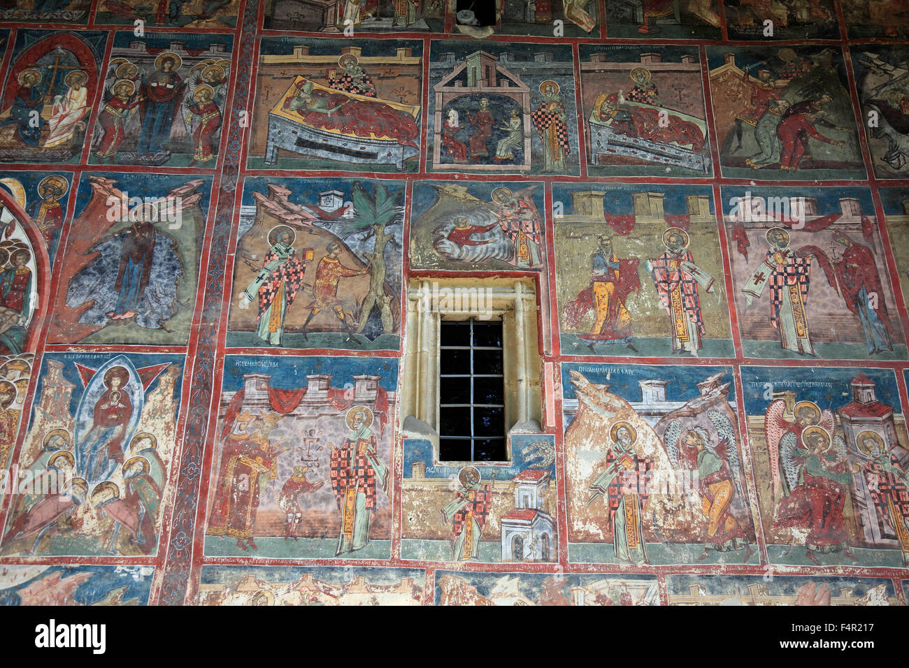 Wall frescoes at humor monastery hi-res stock photography and images ...