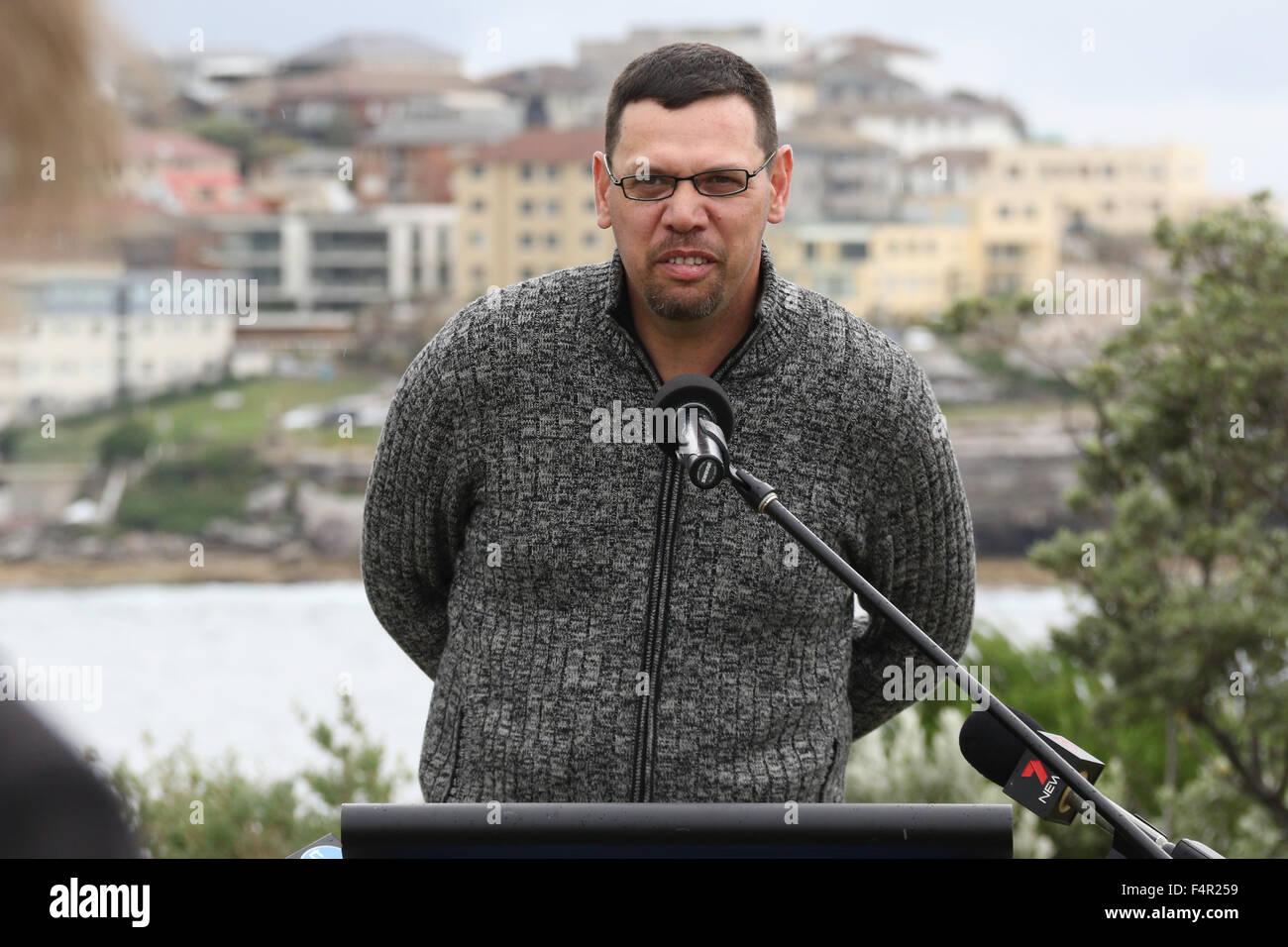 Sydney, Australia. 22 October 2015. Pictured: Tim Gray gives the ...