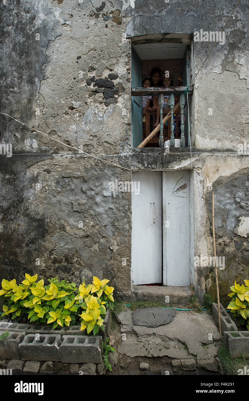 Batanes, Philippines, March 28,2015: A colonial style an Ivatan ethnic ...
