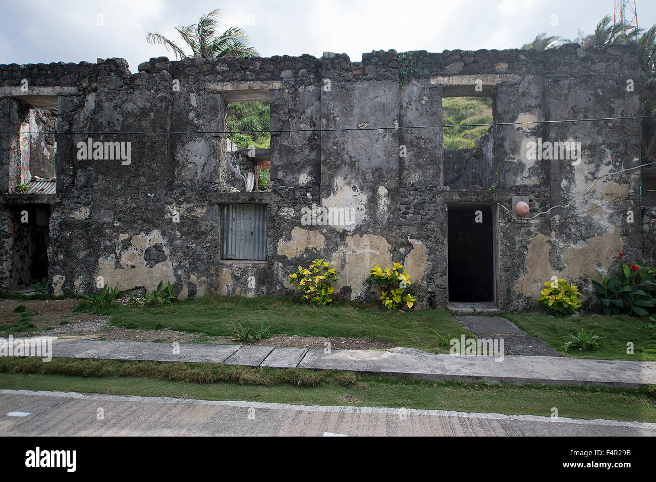 Batanes, Philippines, March 27,2015: A colonial style an Ivatan ethnic ...