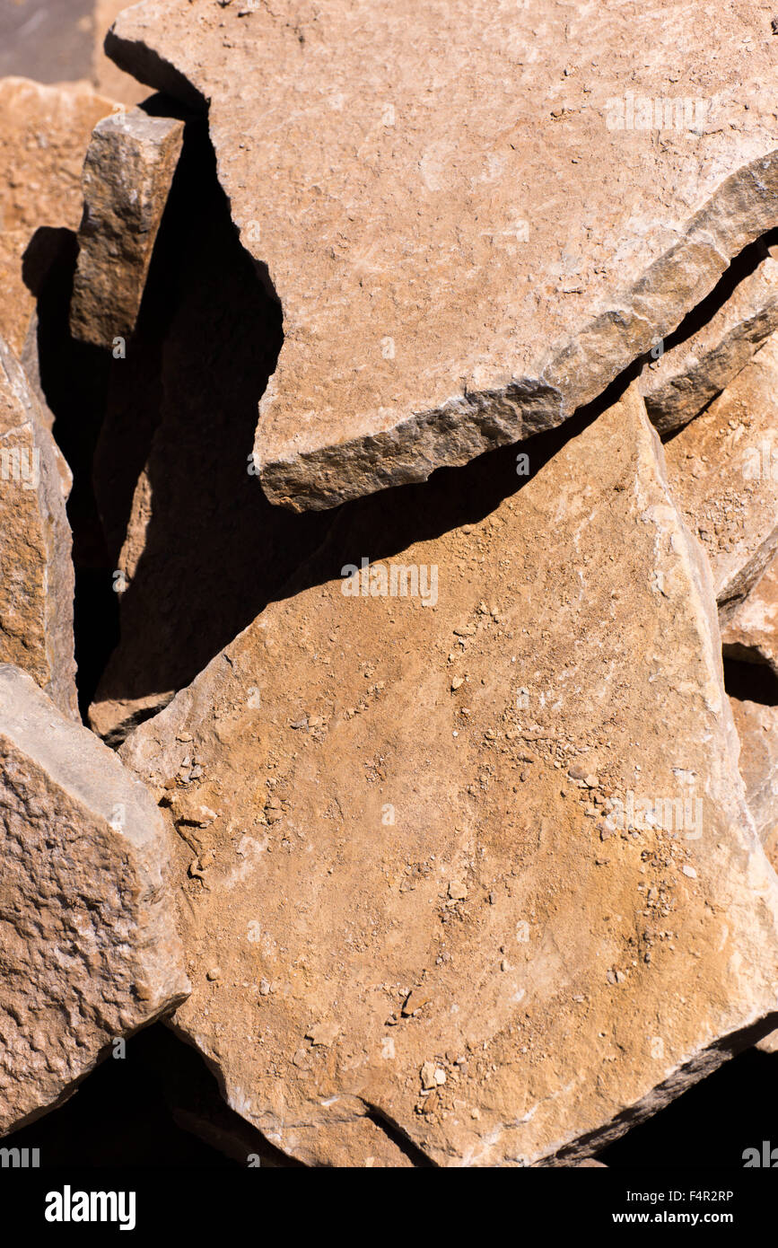 outdoor building materials - flat stone pavers Stock Photo - Alamy