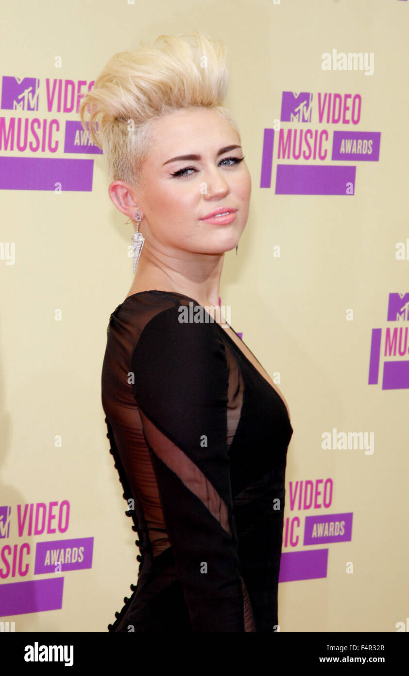 Miley Cyrus at the 2012 MTV Video Music Awards held at the Staples ...