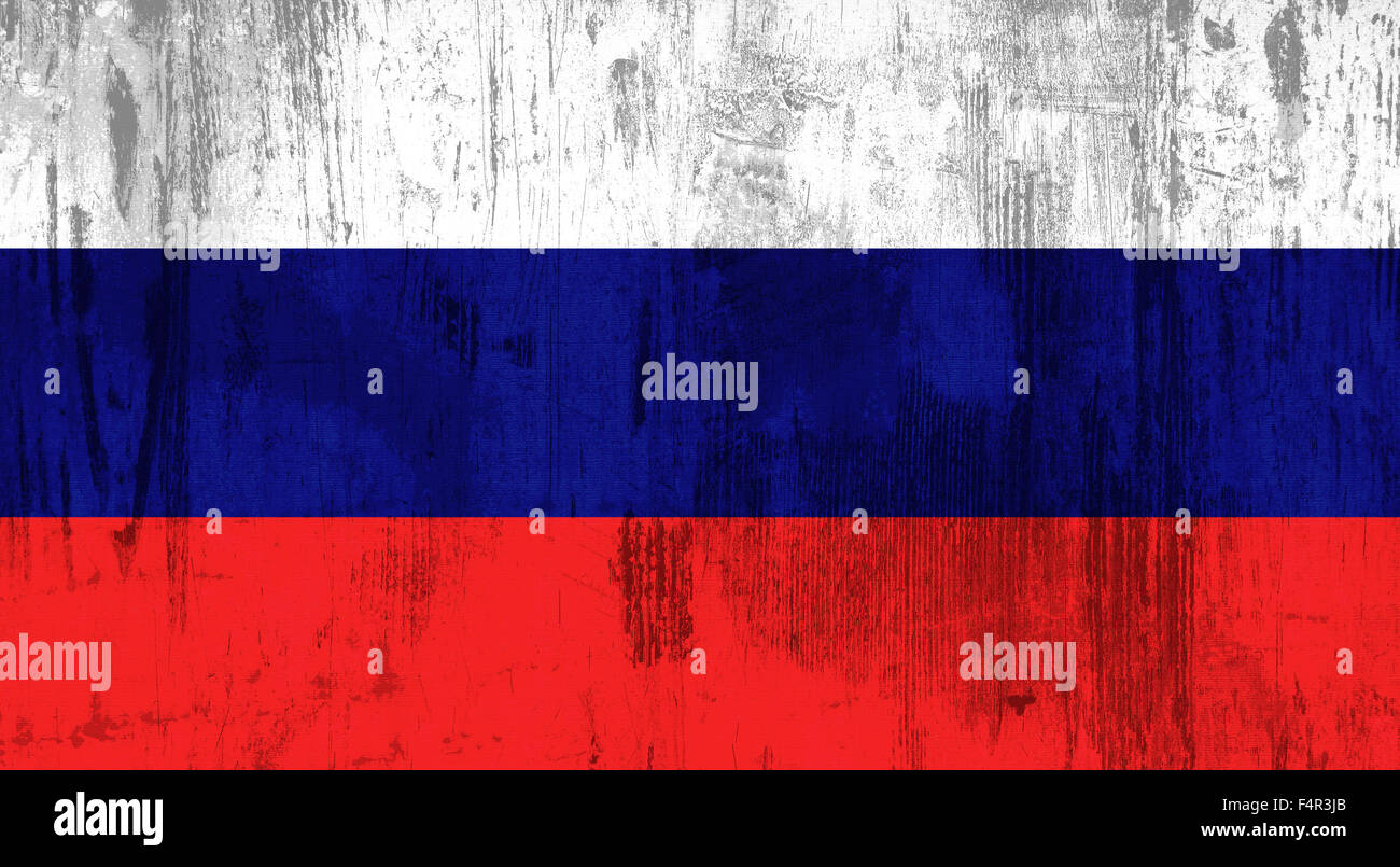 Illustration of an old and dirty russia flag Stock Photo - Alamy