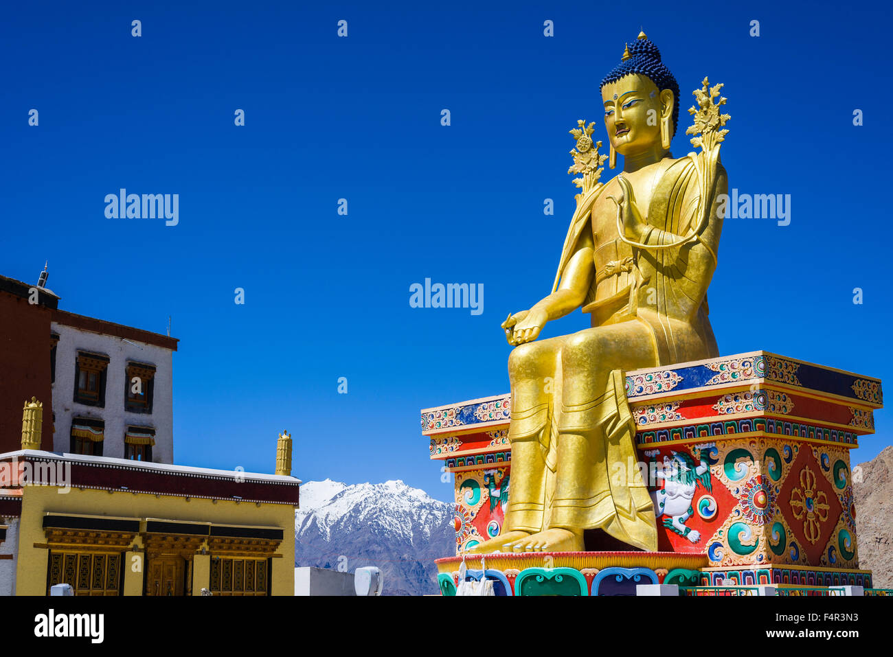 A huge statue of Maitreya, the future Buddha, is erected at Likir Gompa ...