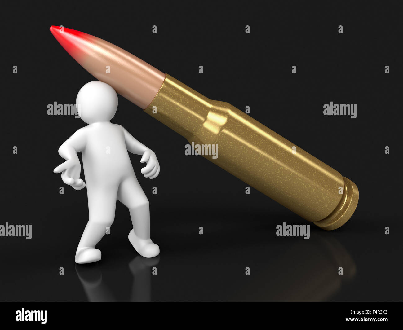 One handgun bullet standing hi-res stock photography and images - Alamy
