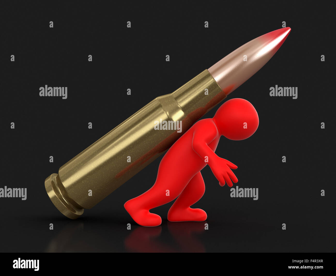 Man and Bullet (clipping path included Stock Photo - Alamy