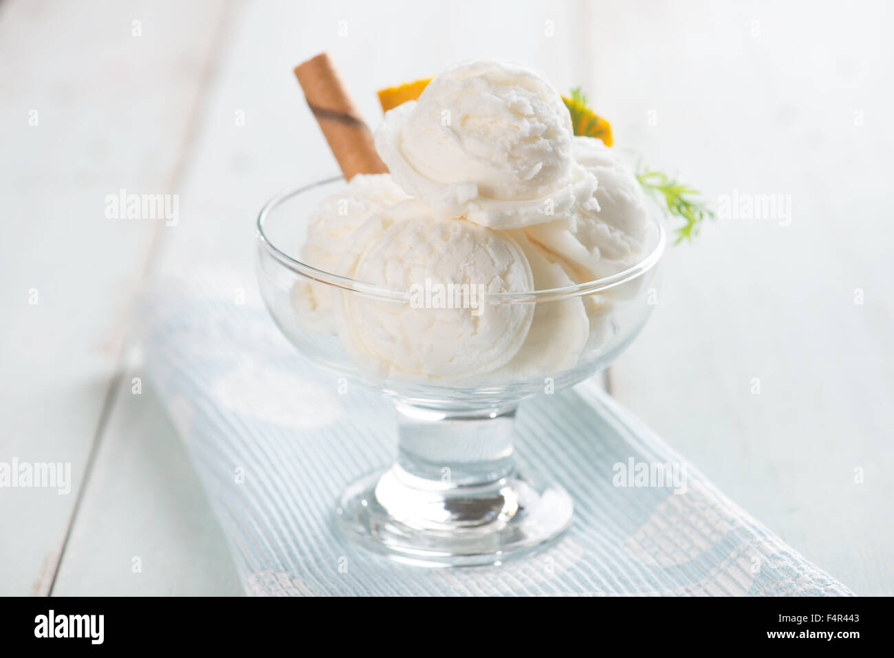 vanilla ice cream with background Stock Photo - Alamy