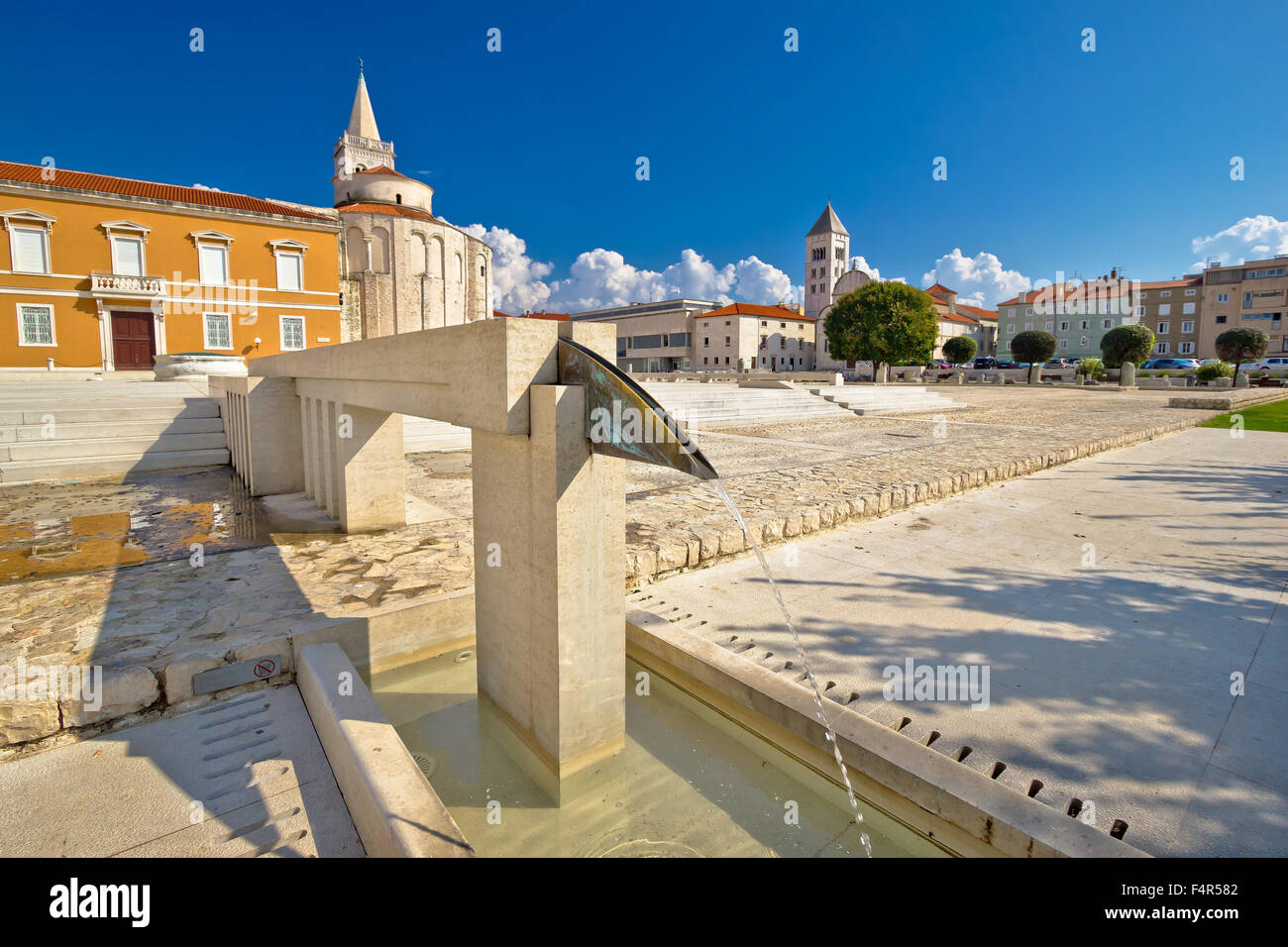City of Zadar old Forum square, historic architecture view, Dalmatia ...