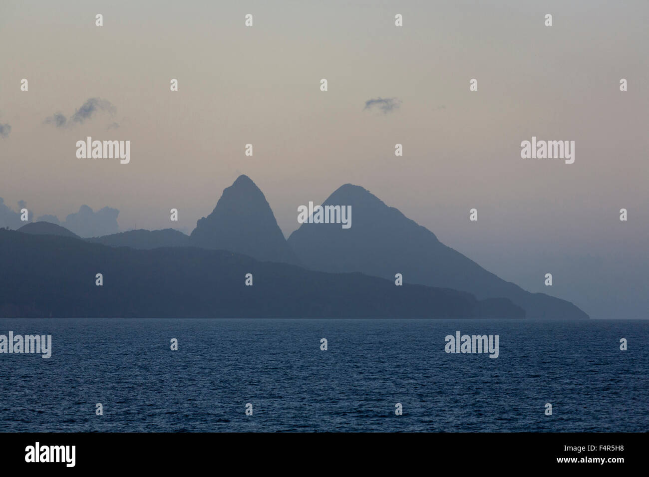 West Indies, Caribbean, Lesser Antilles, St Lucia, Island, The Pitons ...