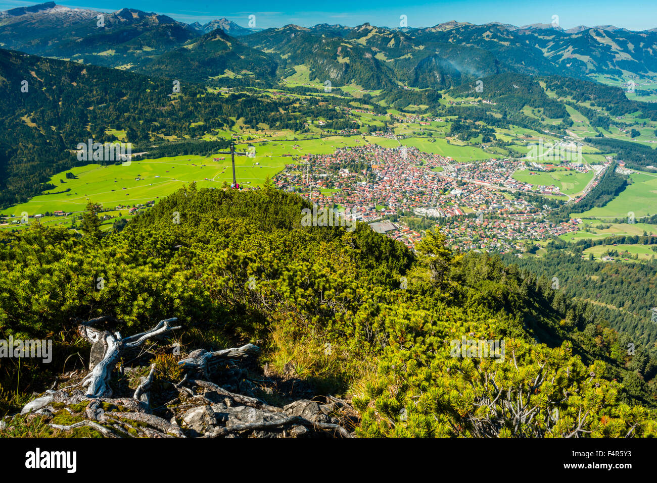 Allgäu, Bavaria, Germany, Europe, Oberstdorf, panorama, Schattenberg ...