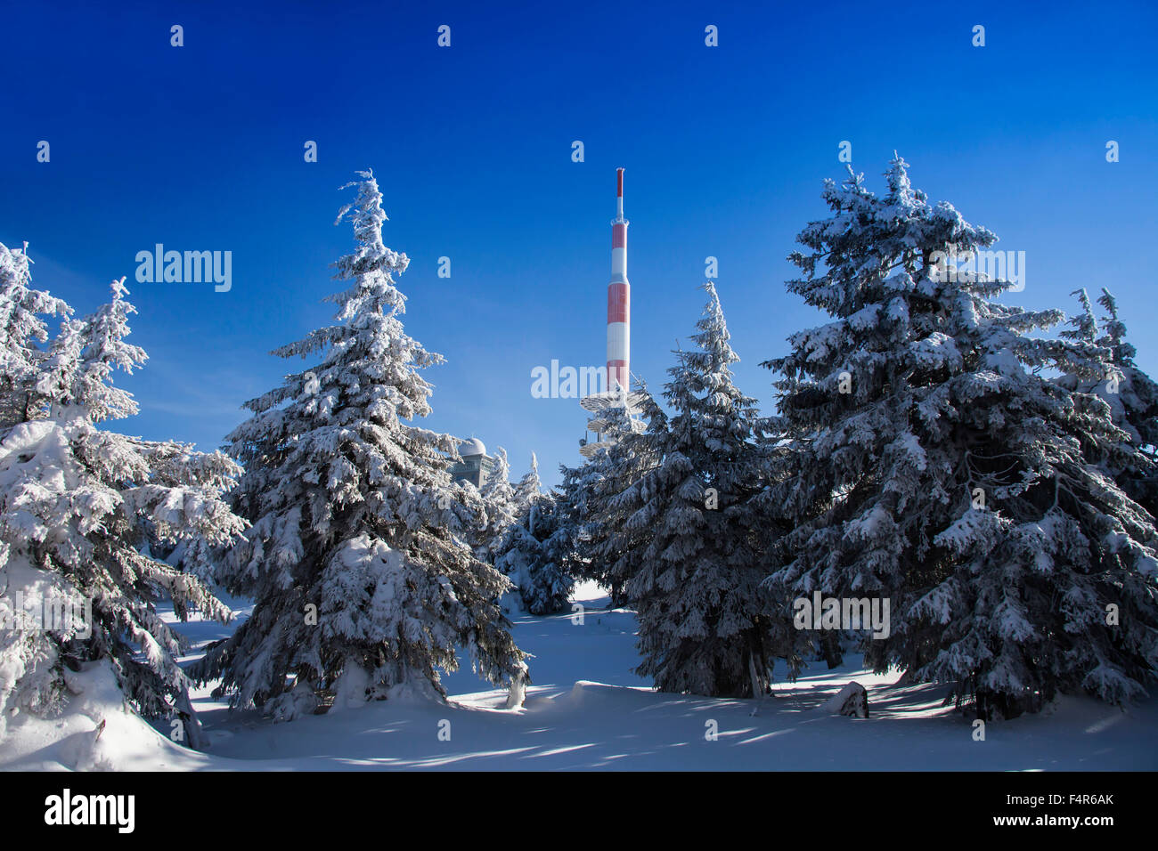 Brocken, Germany, Europe, radio tower, summit, peak, Harz, Hochharz ...