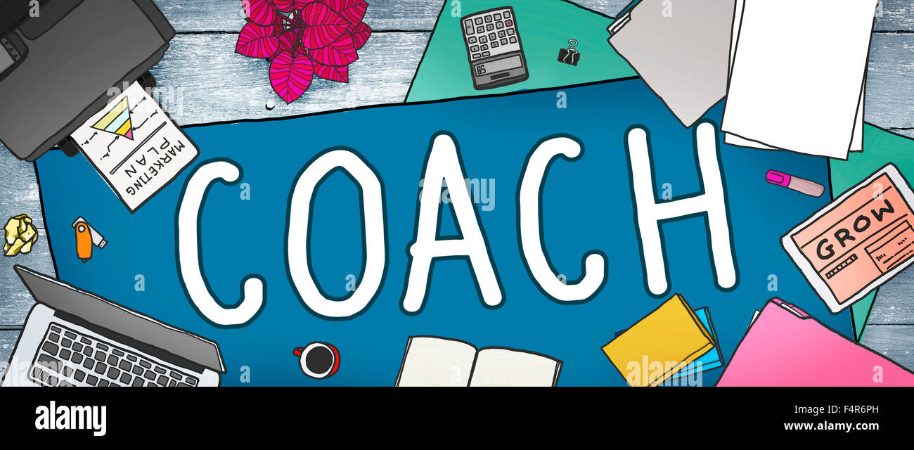 Coach Coaching Guide Instructor Leader Manager Tutor Concept Stock ...