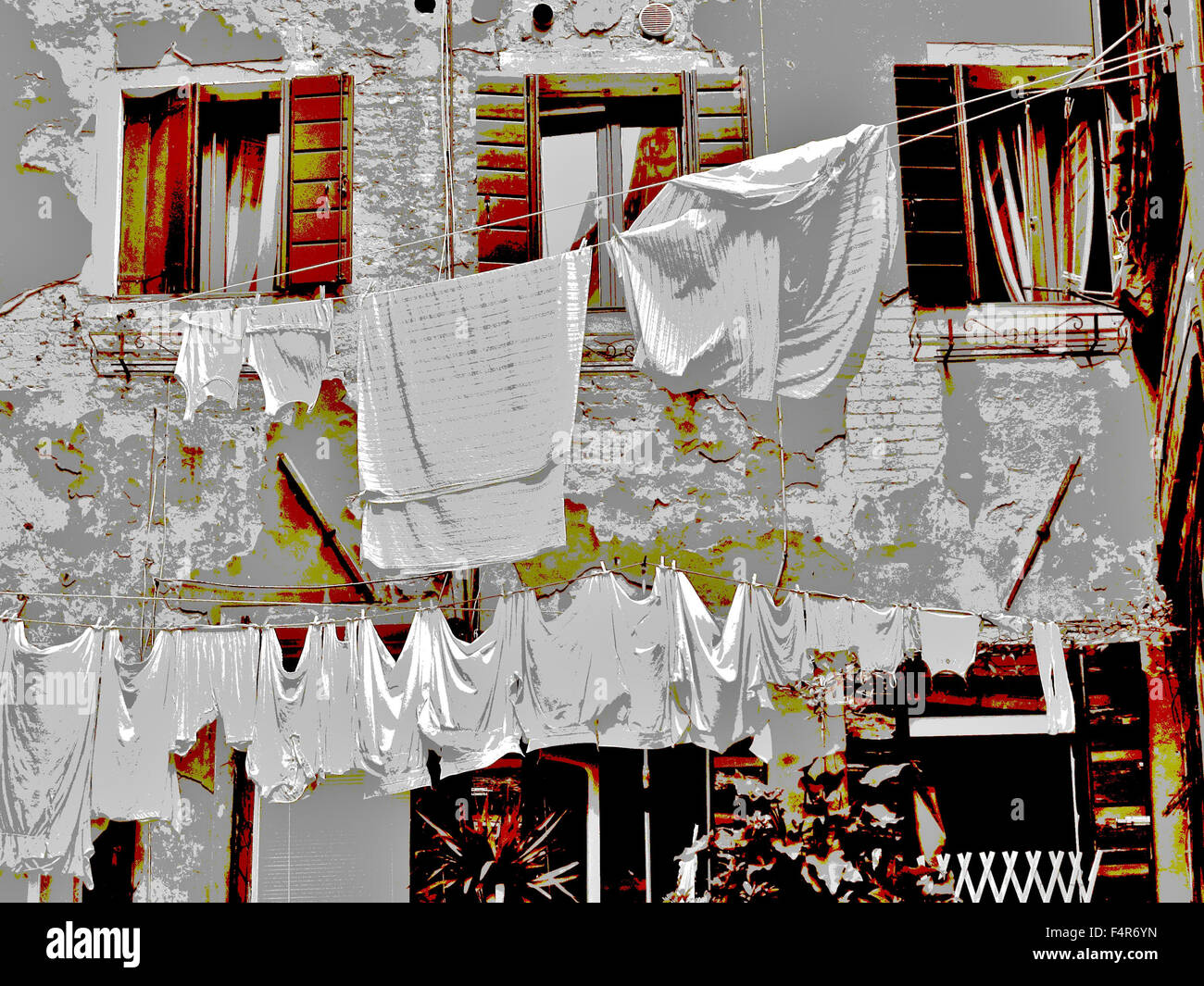 concepts, Italy, Venice, laundry, clothesline, abstract Stock Photo - Alamy