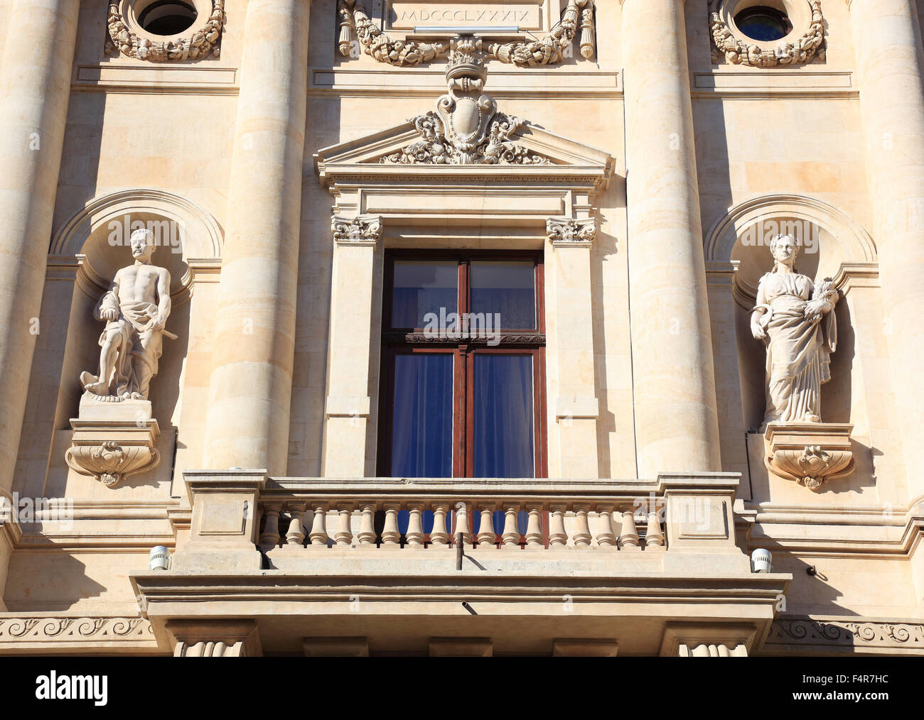 Front facade of the building of the National Bank of Romania, Bucharest ...