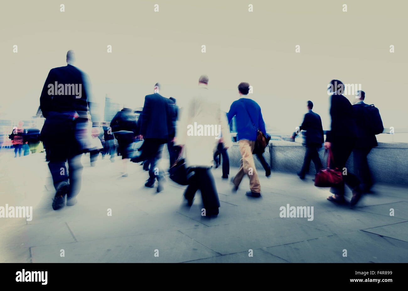 Business People Walking Commuter Rush Hour Concept Stock Photo - Alamy