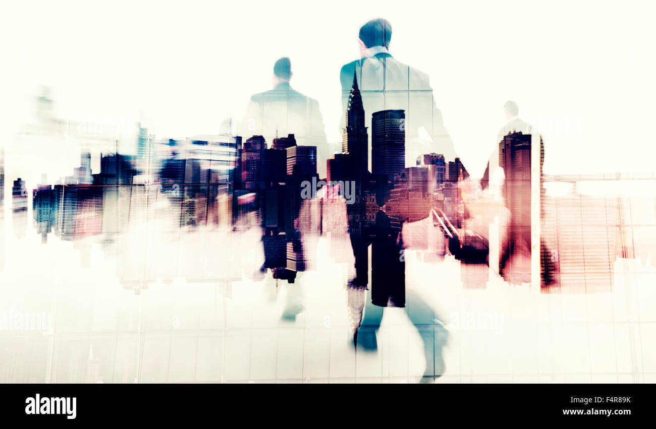 Commuter Business People Commuter Crowd Walking Concept Stock Photo - Alamy