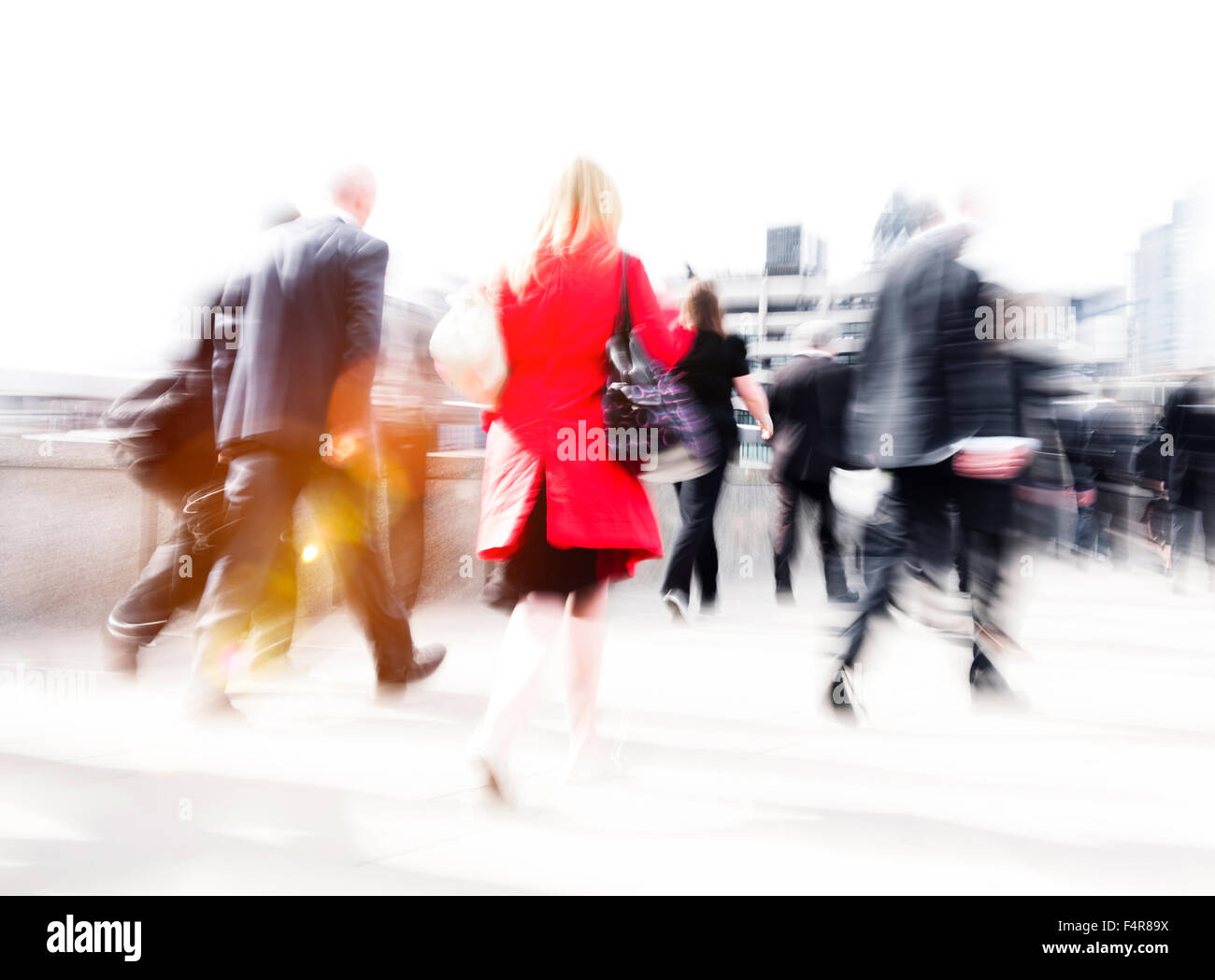 Peoplel Commuter Walking City Urban Scene Concept Stock Photo - Alamy
