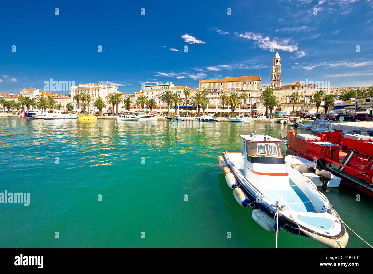 Historic Split architecture waterfront view, Dalmatia, Croatia Stock ...