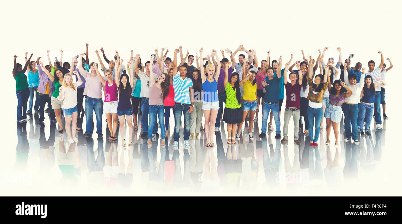 Group of Happy Students Celebration Cheerful Concept Stock Photo - Alamy