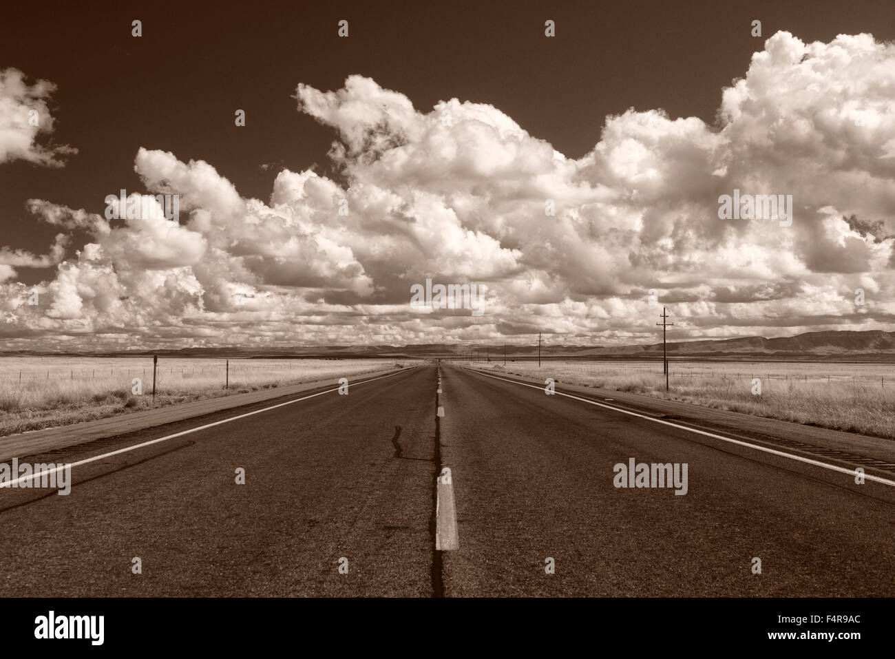USA, United States, America, New Mexico, highway, road, open road, road ...