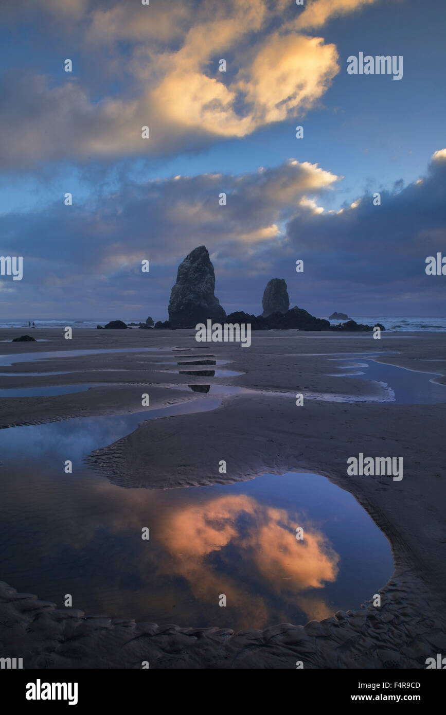USA, United States, America, West Coast, Oregon, Cannon Beach, coast ...