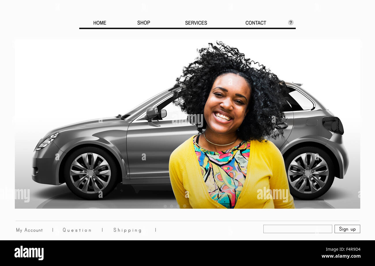 Car Website Homepage Layout Advertising Concept Stock Photo - Alamy