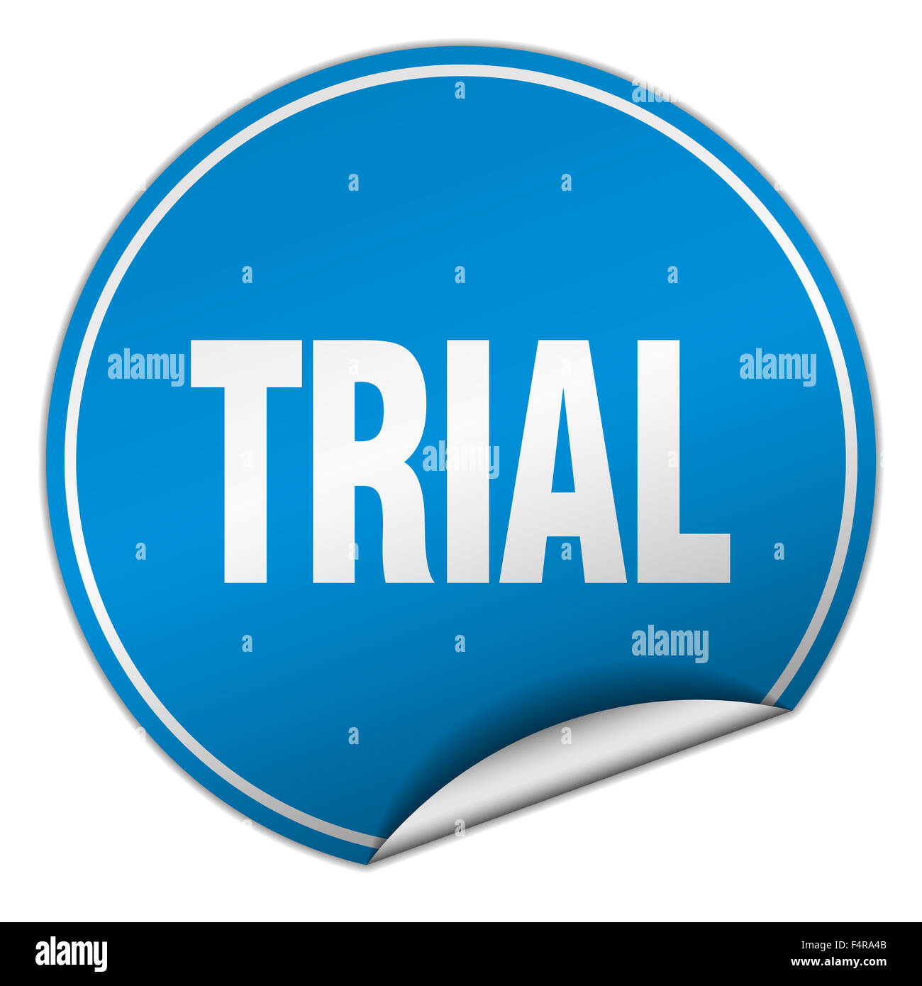 Trial sticker sign on Cut Out Stock Images & Pictures - Alamy
