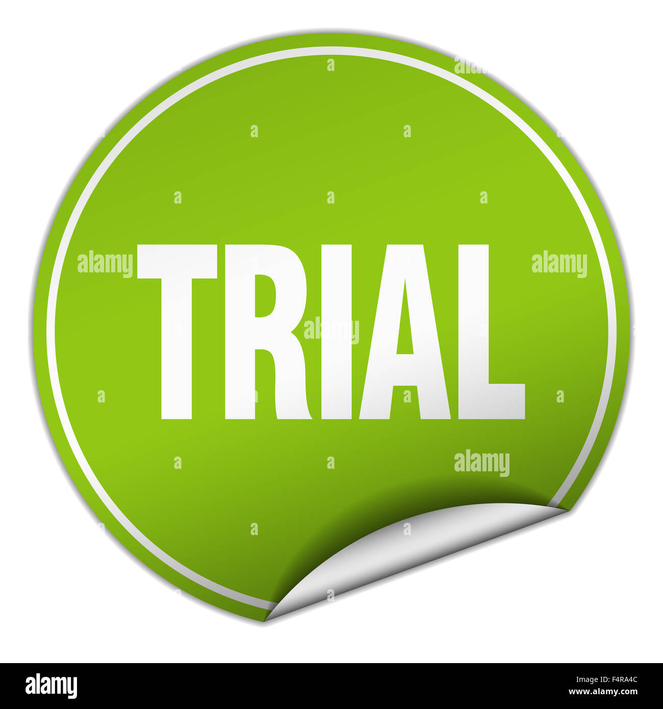 Trial sticker sign on Cut Out Stock Images & Pictures - Alamy