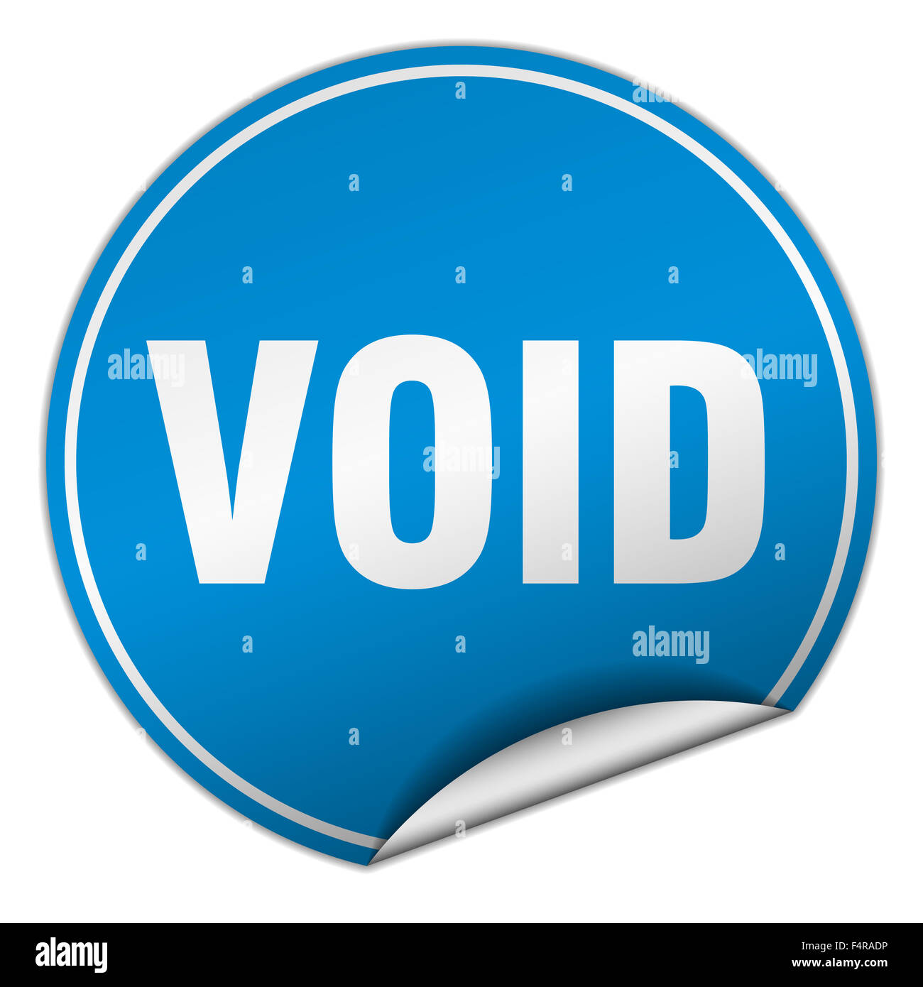void round blue sticker isolated on white Stock Photo - Alamy
