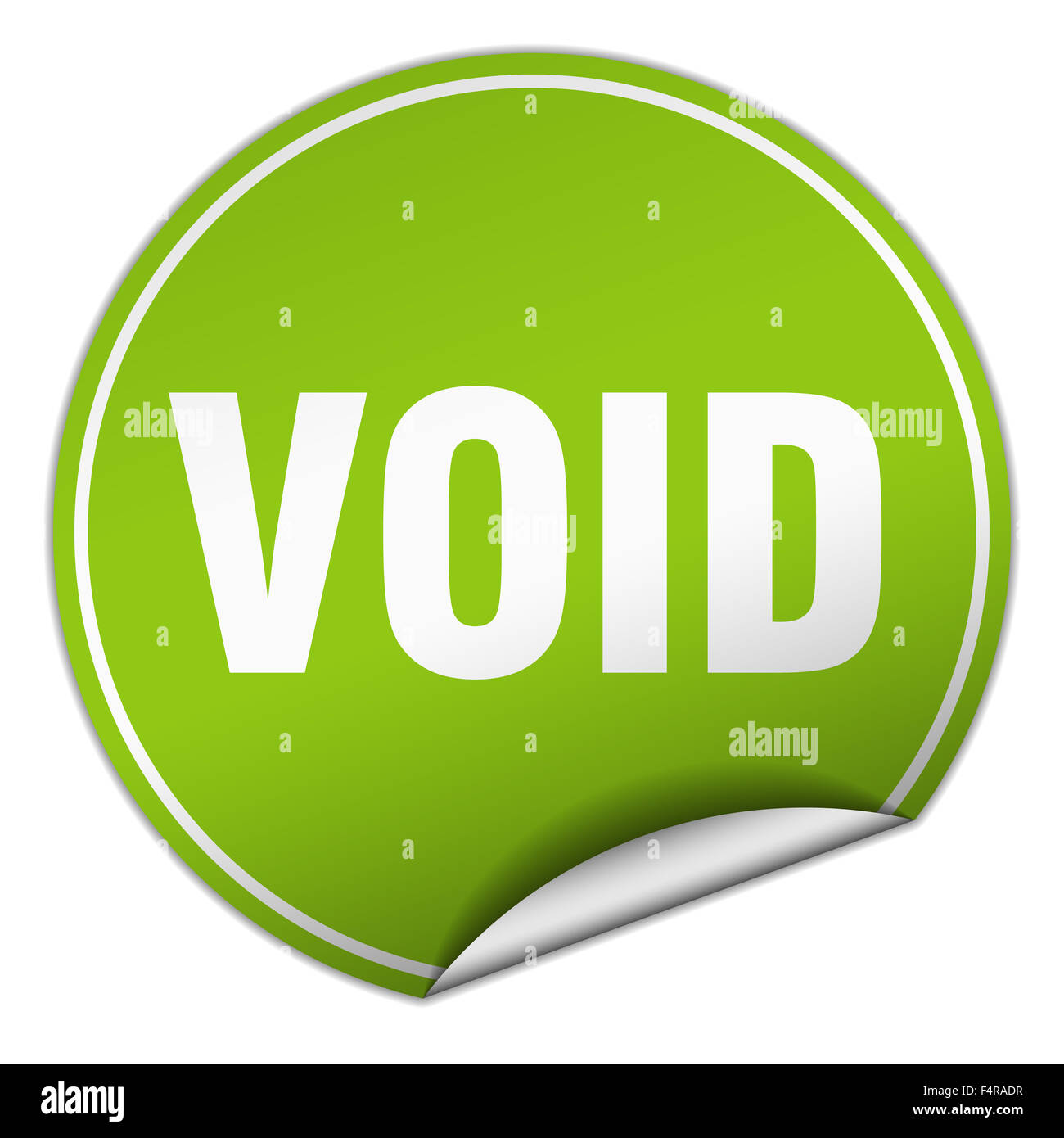 void round green sticker isolated on white Stock Photo - Alamy