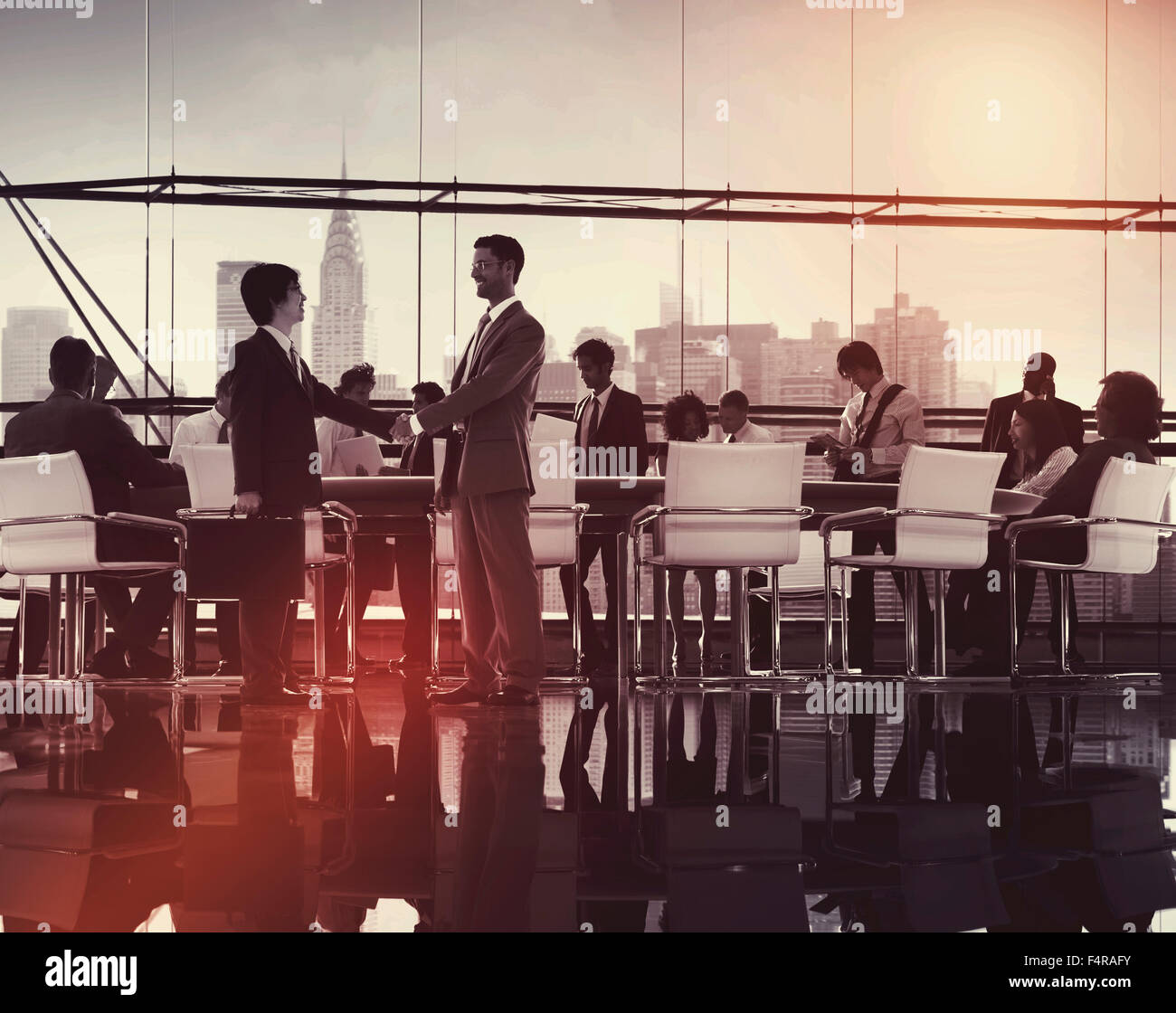 Business People Meeting Discussion Handshake Greeting Concept Stock ...