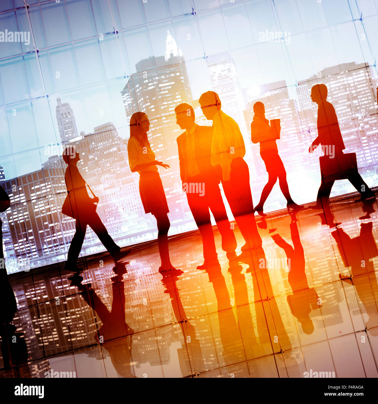 Business People Walking Commuter Rush Hour Concept Stock Photo - Alamy