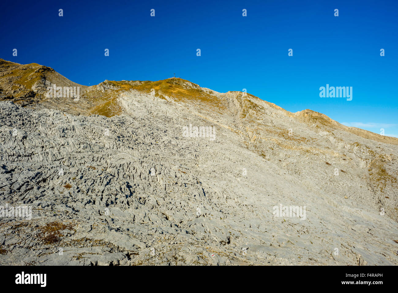 In 2085 m, Allgäu, Allgäuer Alpen, Alps, mountains, mountainous, erode ...