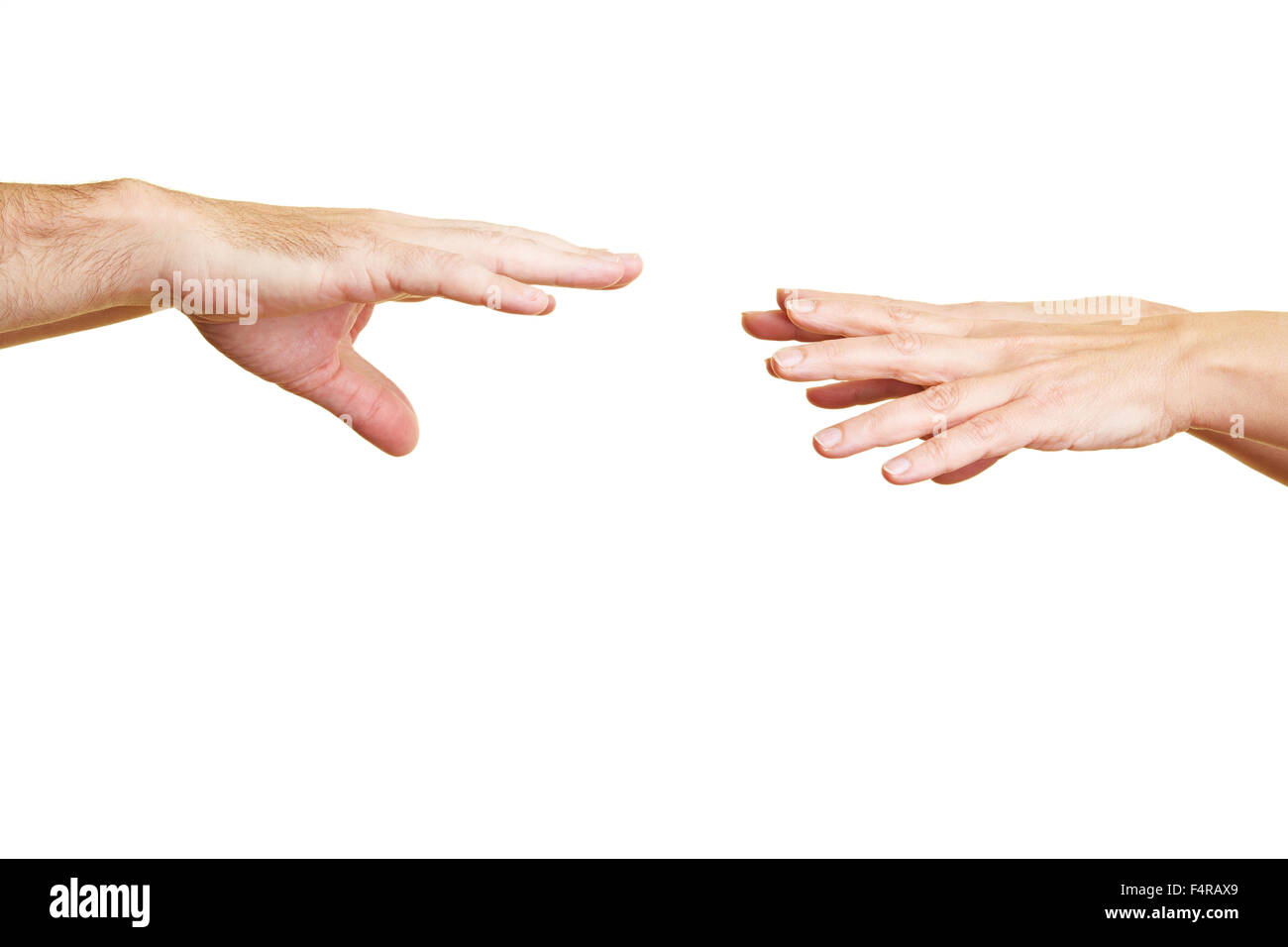 Two hands reaching for two other hands Stock Photo - Alamy