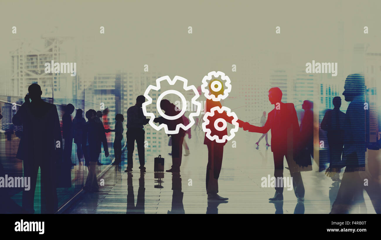 Teamwork Team Collaboration Connection Gear Organisation Stock Photo ...