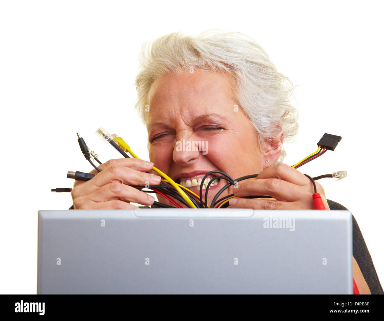 Elderly computer confusion hi-res stock photography and images - Alamy